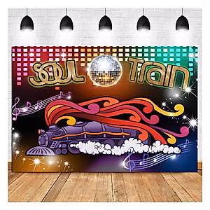 9x6ft 70's and 80's Disco Dancing Prom Party Decor Photo Background 70's Theme Photography Backdrop Neon Glow Photo Background Studio Props Banner