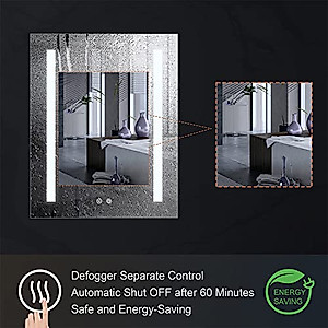 WELLFOR Bathroom Defog Mirror Medicine Cabinet with Dimmer, Outlets & USB Ports, Built in Shelves, Wall Bathroom Storage Organizer Cabinet, Recessed or Surface, Single Left Opening Door, 24" X 30"