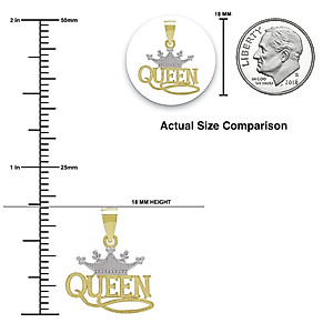 Charm America - Gold Queen Charm - 10 Karat Solid Gold (Style 2)