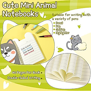 36 Packs Mini Cute Animal Notebooks Christmas Funny Cartoon Animal Notebook for Christmas Valentine's Day Gift School Office Party Favors