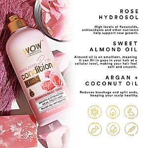 WOW Skin Science Himalayan Rose Hair Conditioner for Dry Damaged Hair - Hydrating Hair Repair (Conditioner 16.9 Fl Oz (Pack of 1))