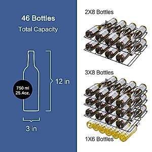 STAIGIS 24 inch Wine Cooler Refrigerator Freestanding, 46 Bottle Compressor Wine Fridge Dual Zone for Home, Kitchen and Bar, Digital Temperature Control