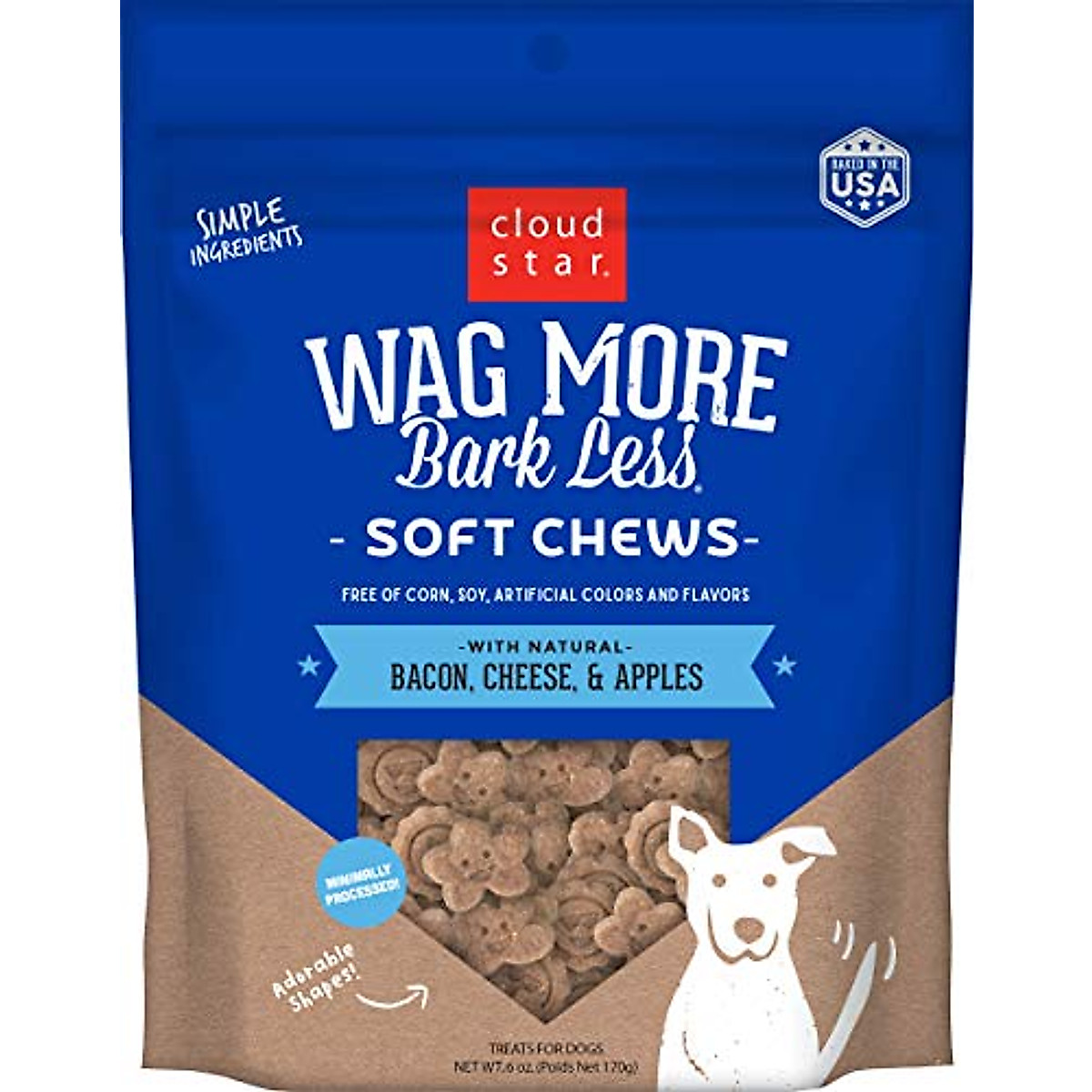 Cloud Star WagCloud Star Wag More Bark Less Original Soft & Chewy Dog Treats, Corn & Soy Free, Baked in USA More Bark Less Original Soft & Chewy Dog Treats, 6oz