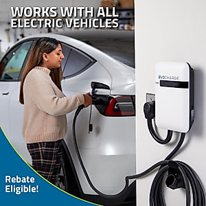 EvoCharge iEVSE® Home 40 | Smart Level 2 EV Charger, WiFi Enabled Up to 40 Amps, 25 Foot Cable, 240V, UL Listed, NEMA 6-50 Plug, Indoor/Outdoor, Up to 30