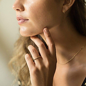 Honeycat Thin Spike Band Ring in Gold, Rose Gold, or Silver | Minimalist, Delicate Jewelry (Silver, 7)