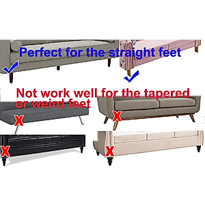 2 Pack Toy Blocker for Under Couch, Under Bed Blocker for Pets, Stop Toys from Going Under Sofa or Furniture, Adjustable Elastic Gap Bumper Stopper Guards for Bed Underneath (12Ft by 2 inch, 2pcs)