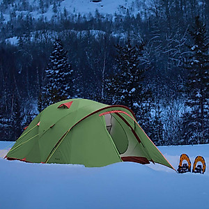 KAZOO Waterproof Camping Tent 4 Person Family Backpacking Tents 4 People Lightweight Hiking Tents 4 Man Aluminum Frame Double Layer