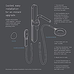 Moen N214C0SRN Spa Shower including Rainshower, Handshower and Magnetic Dock, Spot Resist Brushed Nickel