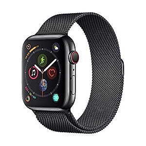 Apple Watch Series 4 (GPS + Cellular, 44mm) - Space Black Stainless Steel Case with Space Black Milanese Loop