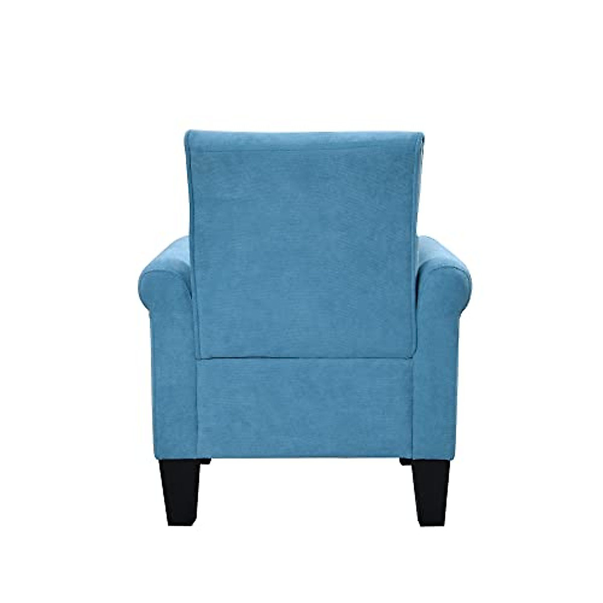 AnwickNomo Linen Fabric Upholstered Reclining Chair, Lounge Arm Chair, Comfy Single Sofa Chair for Reading, Living Room, Bedroom, Office，Waiting Room (Light Blue)