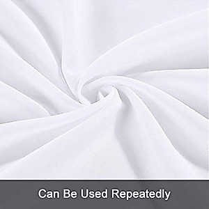 TANIASH 6 Packs White Round Tablecloth -90inch, 100% Polyester Table Cover for Wedding/Party/Birthday