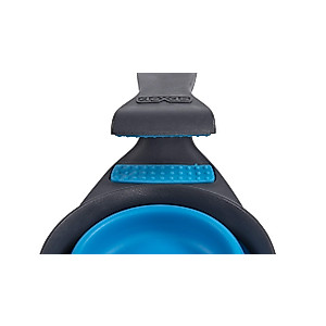 Dexas Pets Collapsible KlipScoop Collapsible Dry Dog Food Scoop and Dog Food Bag Clip, 1 Cup Capacity, Pro Blue