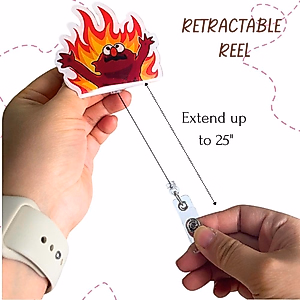 3 PC Nurse Badge Reel Cute Funny Pink Name Tag ID Clip Retractable Holder for Nurses Medical Assistant Accessories Pharmacy Nursing Student RN CNA ER Hospital Work Bulk Gifts Essentials Supplies