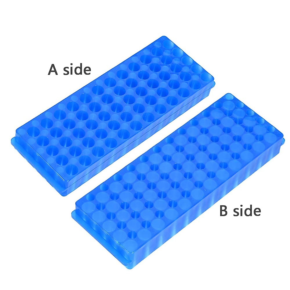1Pcs Tube Rack,Microcentrifuge Tube Rack, Double-Sided Plate Centrifugal Pipe Rack, for 0.5ml-2ml Centrifugal Pipe, 60 Holes (Blue)