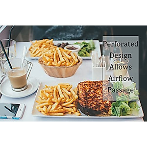 Yesland 12 Pack Plastic Round Basket Small Gift Baskets - 7 Inch Woven Bread Roll and Food Serving Baskets - Food Storage Basket Bin for Kitchen, Restaurant, Centerpiece Display, Christmas Gifts