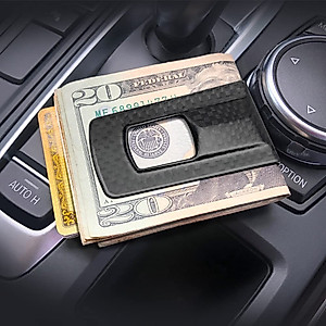 The Tightwad Carbon Fiber Money Clip - Lightweight Minimalist Slim Wallet for Men - Front Pocket Cash and Credit Card Holder - Carbon Fiber Small Mens Wallets