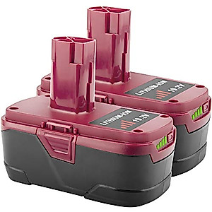 TREE.NB 6000mAh 19.2V Lithium Battery Compatible with Craftsman All 19.2 Volt, Craftsman 19.2V C3 XCP 11375 11376 1323903 130279005 315.114852 315.101540 11098 Cordless Power Tools Battery(2 Packs)