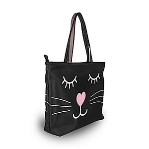 Women's Shoulder Tote Bag Purse Handbag with Pocket Polyester Printed Beach Bag