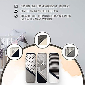 MODERN BABY 3 Pack Hooded Baby Bath Towel Set for Newborns Infants & Toddlers, Boys & Girls Baby Hooded Towels