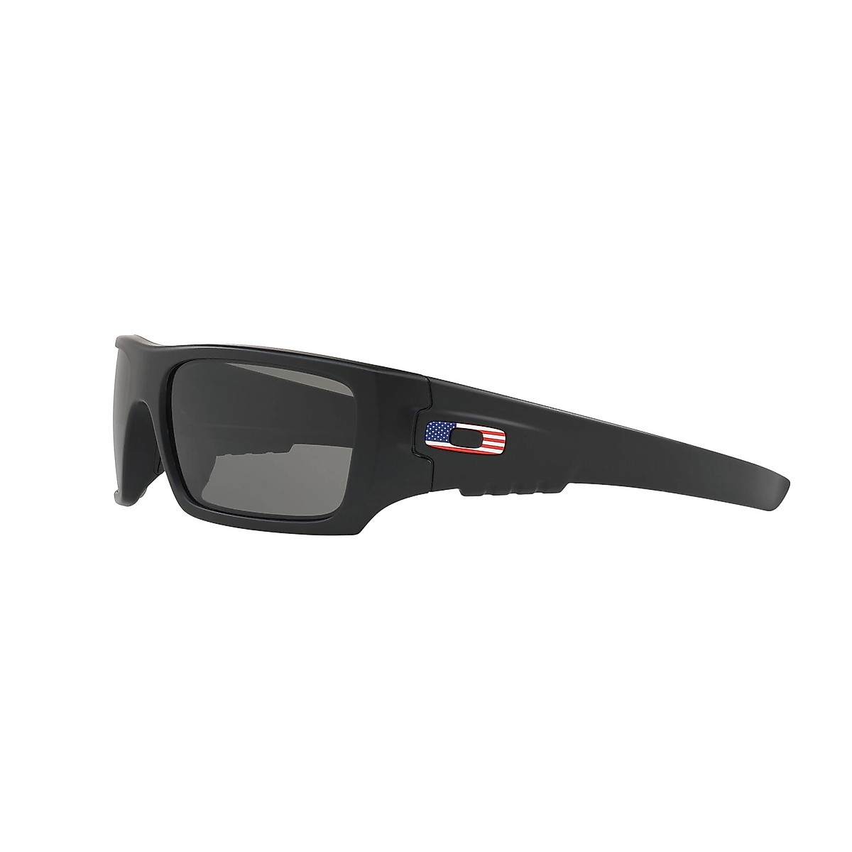 Oakley Men's OO9253 Det Cord Rectangular Sunglasses, SI Matte Black/USA Icon, 61 mm