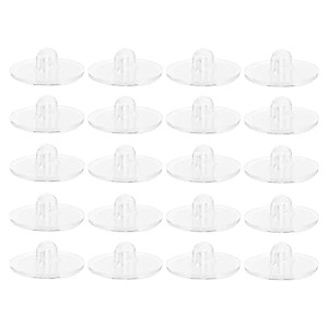 Cabilock 100pcs Decorations Coat Outdoor Heavy U Suction Self Kitchen Seamless Transparent Suspension Drop Hooks , Binding Clear Plastic .cm with Adhesive Disc Ceiling Holders