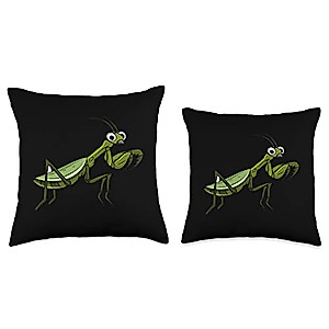 Cute Praying Mantis Lovers Fan Shirts Praying Mantis Shirt Cute Kids Play Throw Pillow, 16x16, Multicolor