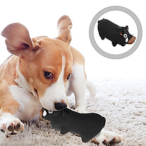 Squeaky Latex Dog Toys Small Dog Squeaky Toy - Wild Boar Screaming Pig Dental Chew Toy for Puppies and Small Dogs - Pet Toy and Puppy Chew Toy