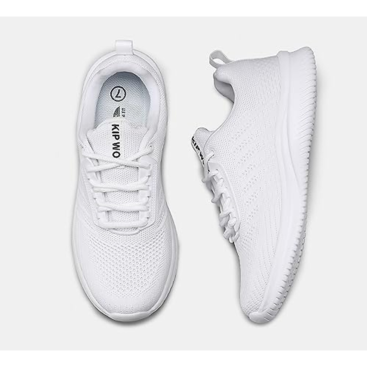 K KIP WOK Walking Shoes Women Fashion Rainbow Sneakers Tennis Shoes Lightweight Travel Artistic Leopard (White2,7B(M) US)