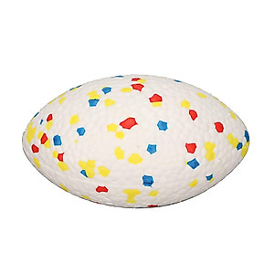 Keebgyy Dog Color Rugby Toy, Bite Resistant Teeth Grinding Balls Toy, High Bouncing Power Interactive Floating Dog Chew Toy Balls, Durable Dog Toys Rugby Shape for Dogs, for Medium Large Dogs