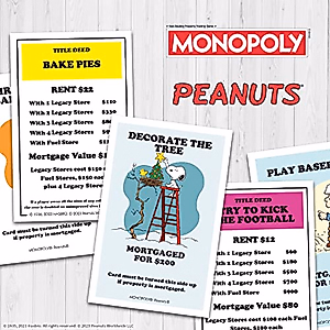 Monopoly Peanuts Board Game, Play as Snoopy on Sled, Baseball Cap, Kite Eating Tree & More, Officially Licensed and Collectible Monopoly Game Based On The Famous Comic Strip Peanuts