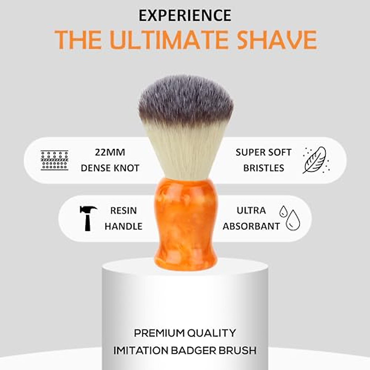 RUBAB MEN Premium Shaving Brush for Men Made with Cruelty-Free Soft Bristles |Firefly Edition| Experience Luxury Wet Shave | Boosting an Elegant Dual-Toned Handle Handcrafted by Master Craftsman