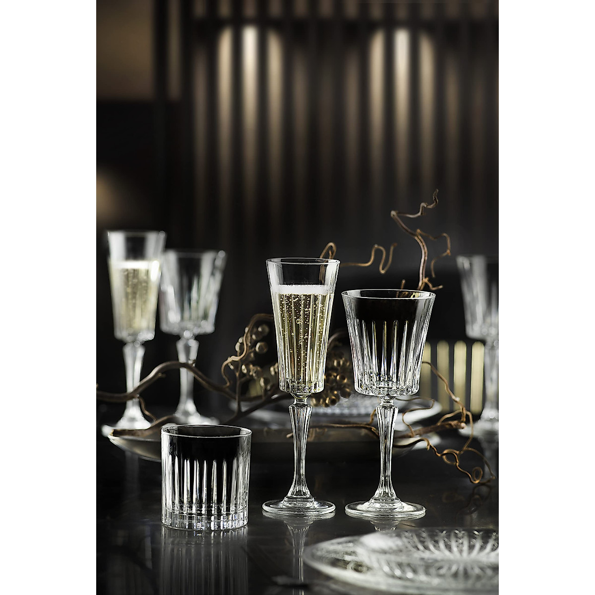 Barski Wine Glass - Goblet - Red Wine - White Wine - Water Glass - Stemmed Glasses - Set of 6 Goblets - Crystal like Glass - 7 oz. Beautifully Designed Made in Europe