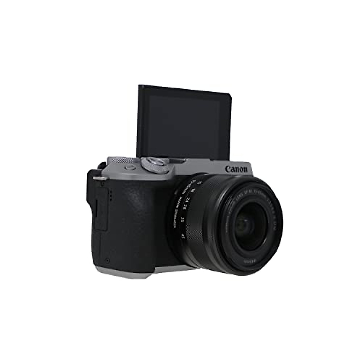 Canon EOS M6 Mark II Mirrorless Digital Camera (Silver) with EF-M 15-45mm Lens & EF 75-300mm Lens + Pro Lens Mount Auto Adapter - EOS (EF/EF-S to EF-M Mount) + Deluxe Accessory Bundle