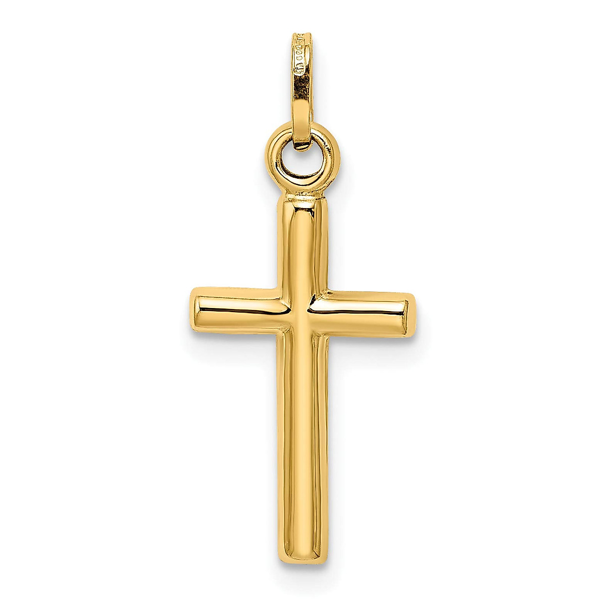 Avariah 14k Yellow Gold Hollow Cross Pendant - Made In Italy