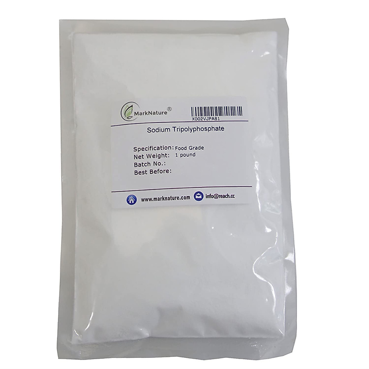 MarkNature Sodium Tripolyphosphate,STPP, Pentasodium Triphosphate,Food Grade (1 Pound)