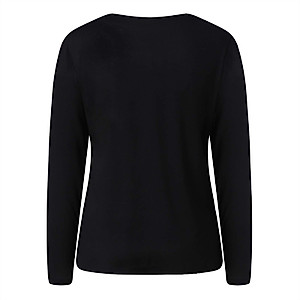 Padaleks Womens Casual Tops Long Sleeve Cutout Cold Shoulder Crewneck Rhinestone Blouse Pullover Shirt Sweatshirts