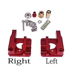 3D Printer Accessories 1pcs 3D Red Metal MK8 Aluminum Alloy Block 1.75mm Filament for MK8 CR-10 Ender-3 3D Printer Controllers ( Size : Right )
