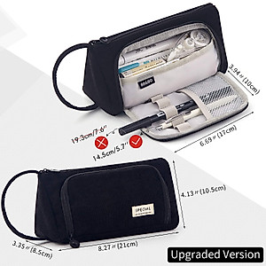 EASTHILL Large Capacity Pencil Case Multi-slot Pen Bag Pouch Holder For Middle High School Office College Girl Adult Simple Storage Case Pink