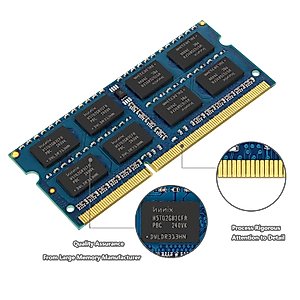 DUOMEIQI Ram DDR3 8GB Kit (2 X 4GB) PC3-8500 PC3 8500S DDR3 1066MHz SO-DIMM CL7 204 Pin 1.5v 2RX8 Sodimm DDR3 Non-ECC Unbuffered Notebook Memory Laptop RAM Modules