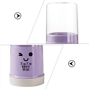 SOLUSTRE Kitchen Utensils Chopsticks Holder with Lid Cutlery Storage Holder Spoon Straw Basket Kitchen Tableware Organizer for Kitchen Countertop Purple 2pcs