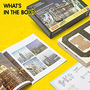 CubicFun National Geographic 3D Puzzles New York Mansion Model Kits Toys for Adults and Children, Building Puzzle gifts for kids, with a Booklet