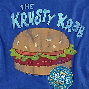 Popfunk Spongebob Krusty Krab Unisex Adult T Shirt (Medium) Royal Blue
