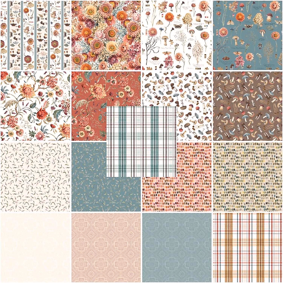 Wilmington Prints Seasons Study Grid Tonal, Fabric by The Yard (Cream)
