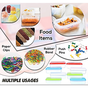 ARSUK 8 Pack Baby Food Storage Containers (8.5oz/250ml) - Small Plastic Containers with Lids for Freezer - Microwavable, Dishwasher Safe & BPA Free