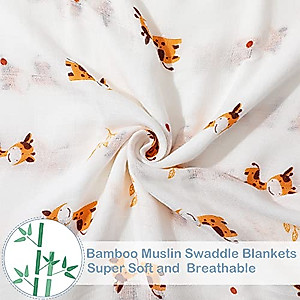 8 Pieces Baby Swaddle Blankets Infant Soft Silky Bamboo Cotton Swaddle Wrap Unisex Muslin Receiving Blanket for Newborn