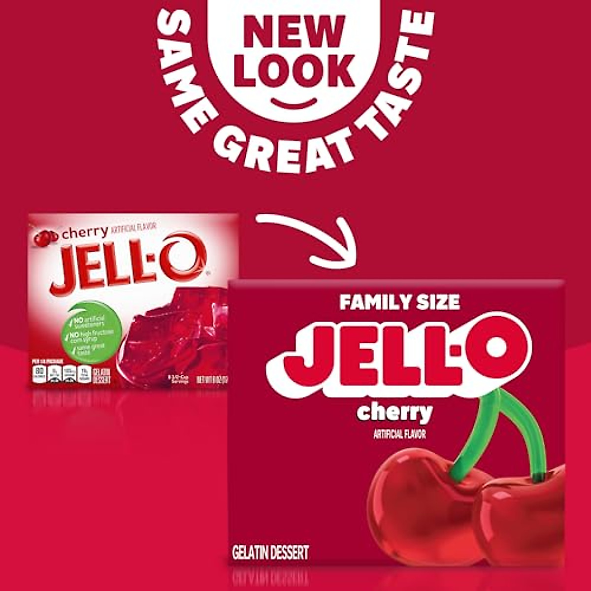 Jell-O Cherry Gelatin Dessert Mix (6 oz Box)