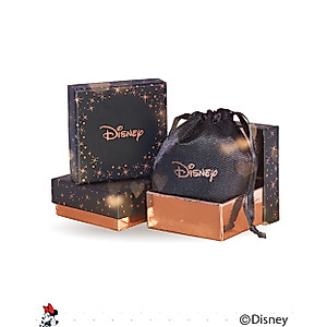 Disney Birthstone Women and Jewelry Minnie Mouse November Amber Citrine Cubic Zirconia Shaker Pendant Necklace, Silver Plated, 18+2" Extender