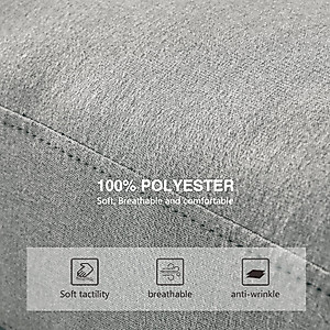 Harper & Bright Designs Accent Chair Sofa Chair Single Seat Chair with Wood Leg, Nails Decoration Linen Fabric Upholstery Armchair for Living Room, Bedroom, Small Space (Grey)