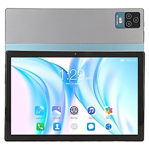 DAUZ 10.1 Inch Tablet PC, 2.4G 5G WiFi Connection 100‑240V USB C Charging Port 5 Point Touch Screen Tablet 8GB RAM 256GB ROM 8 Core Processor for Office (US Plug)
