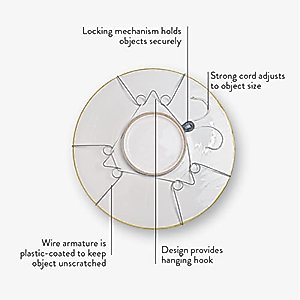 Display Buddie Large Adjustable Plate Hanger for Round Plates, Platters, Bowls & Other Objects 14-22" Diameter and up to 10 lbs. …